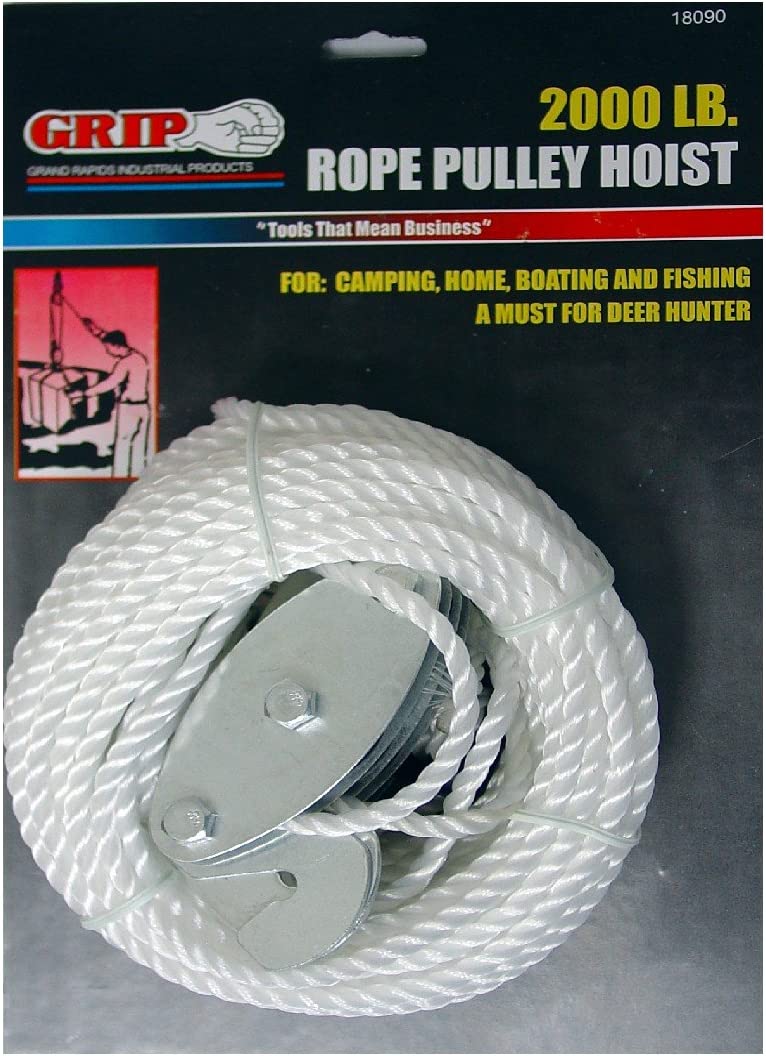 Grip 2000 lb Rope Pulley Hoist | 18090 | AAA KITTS LANDING PAGE